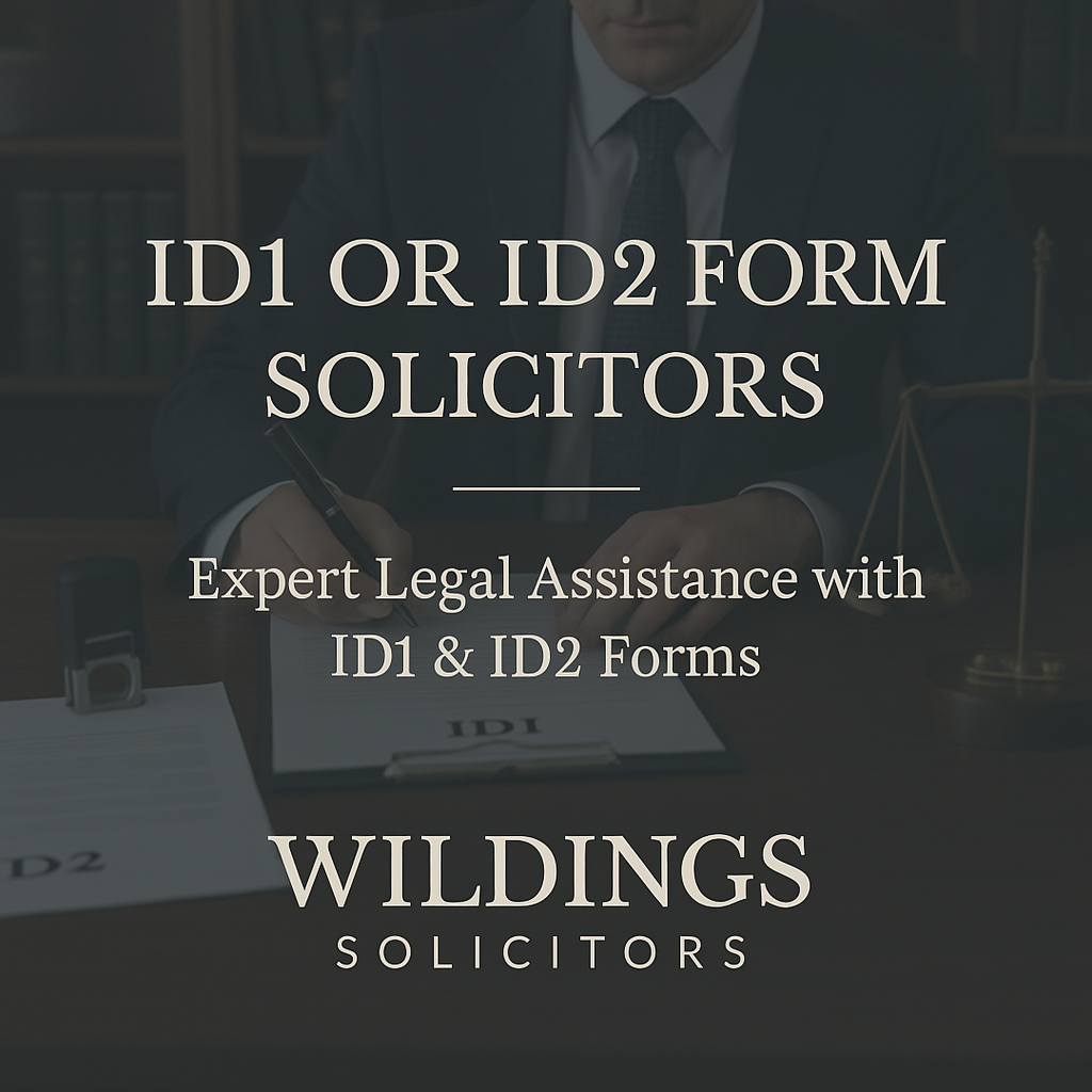 ID1 or ID2 Form Solicitors - Wildings Solicitors