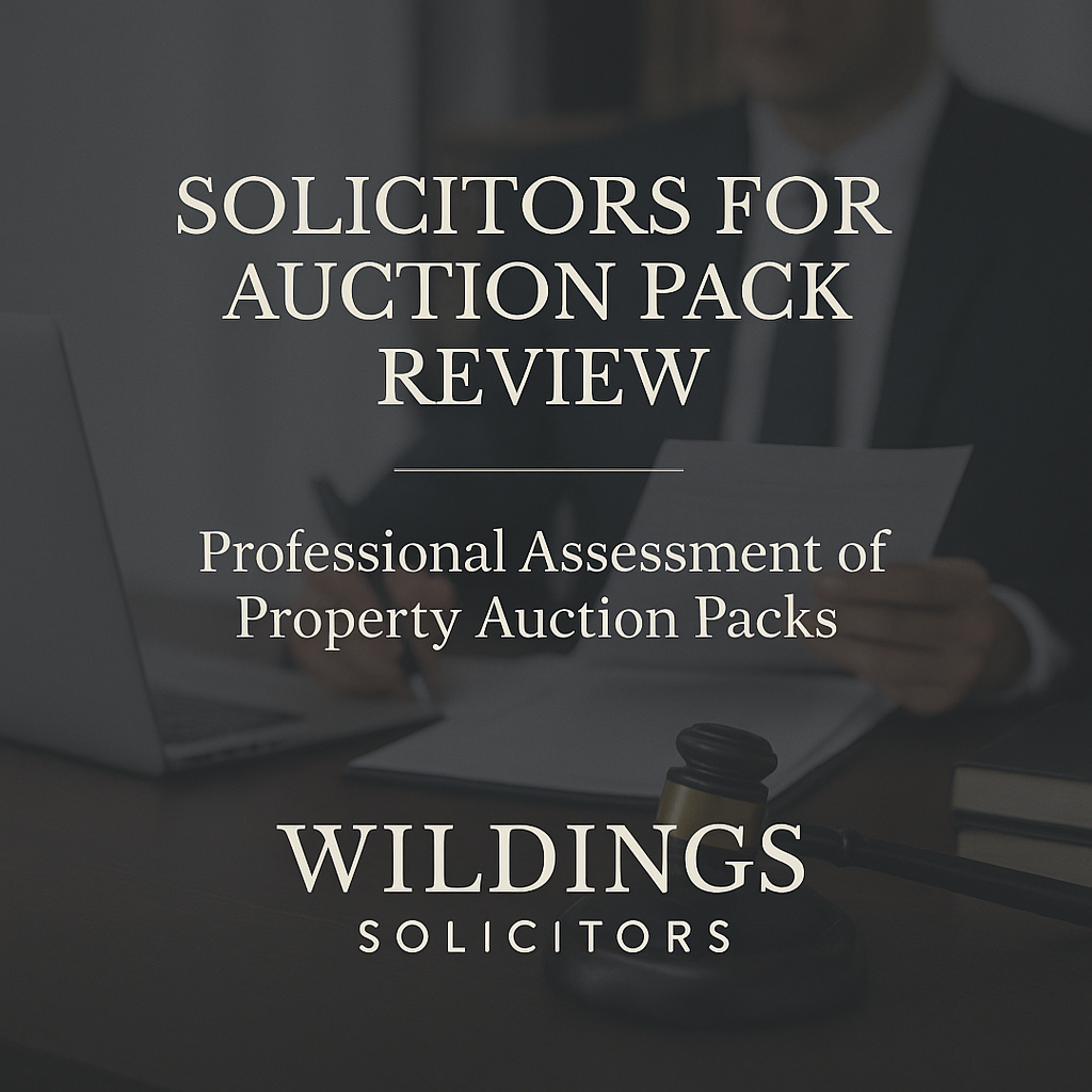 Fast Auction Pack Review Solicitors | Fixed-Fee | Wildings Solicitor